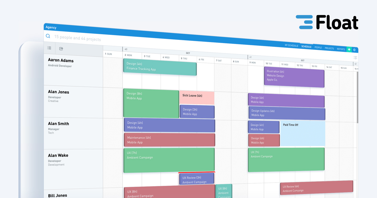 Float Resource Scheduling App And Team Planning Software Float Resource Scheduling App And Team Planning Software